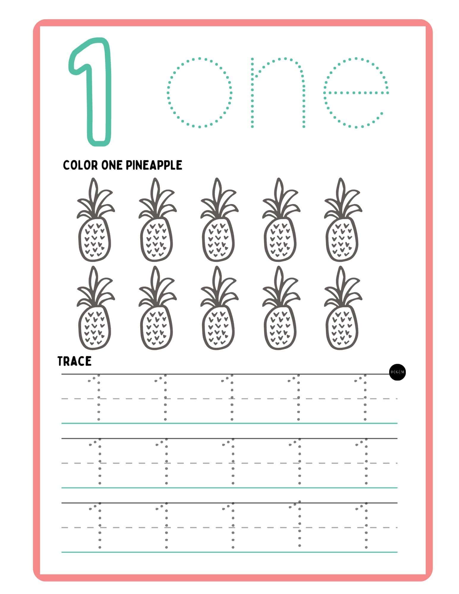 Fun Number Tracing Worksheets {1-10}
