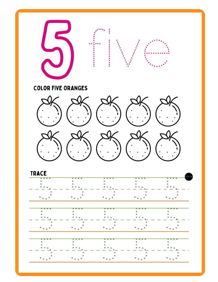 Fun Number Tracing Worksheets {1-10}