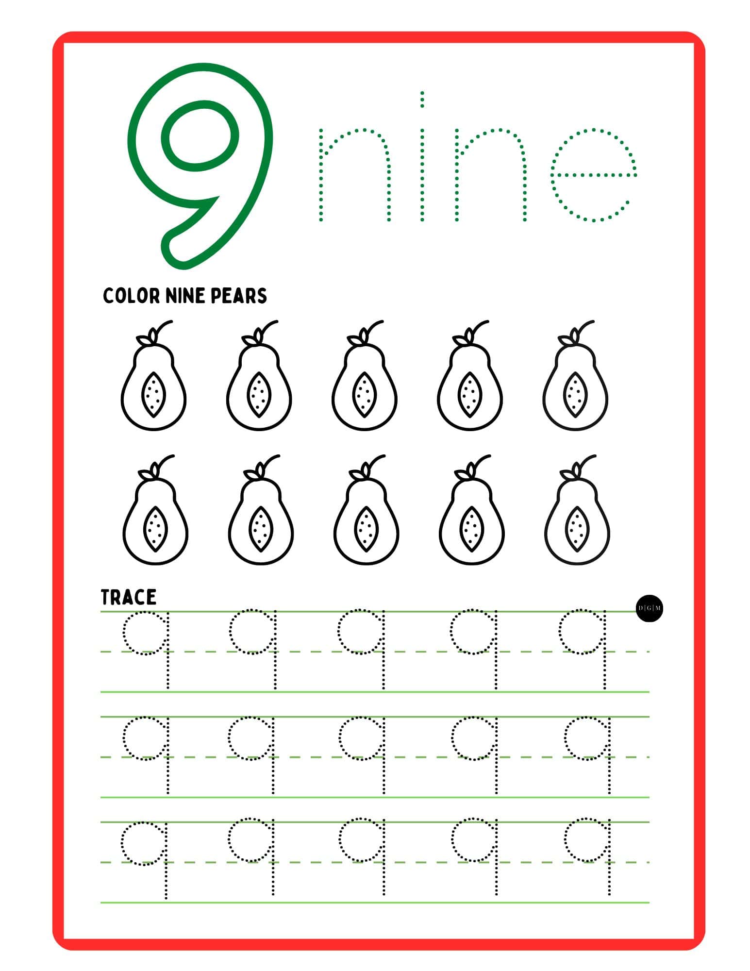 Fun Number Tracing Worksheets {1-10}