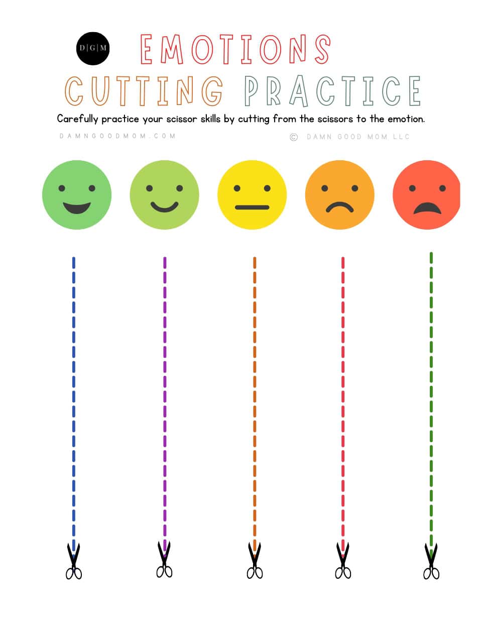 13+ Cheerful Cutting Practice Pages | Pre-Writing Activities - Damn ...
