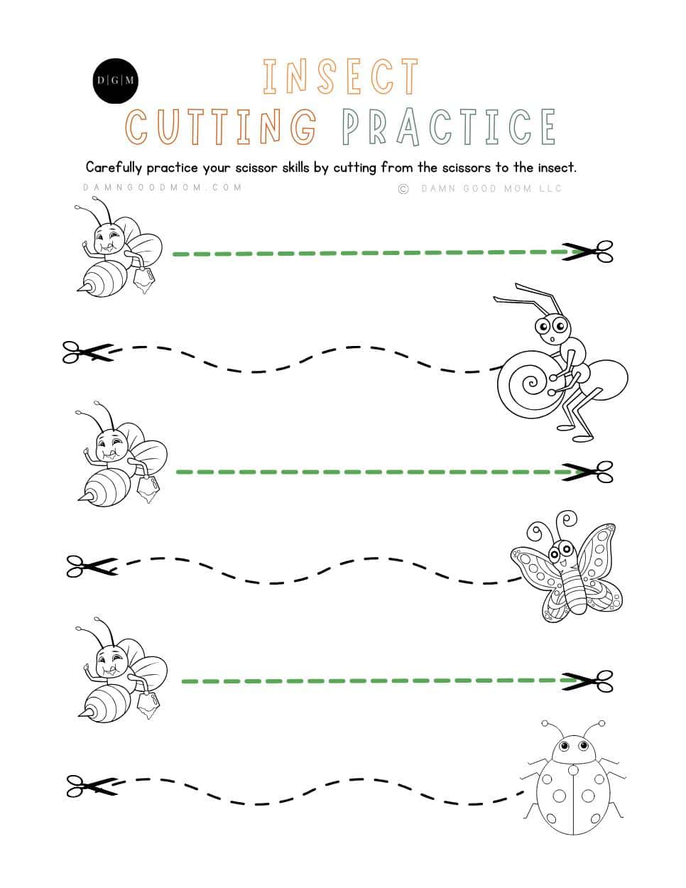 13+ Cheerful Cutting Practice Pages | Pre-Writing Activities - Damn ...