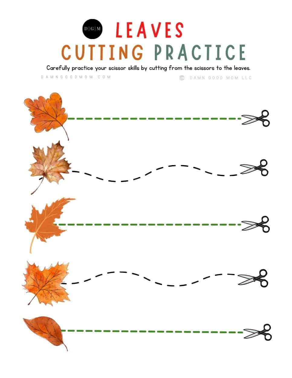 13+ Cheerful Cutting Practice Pages | Pre-Writing Activities - Damn ...