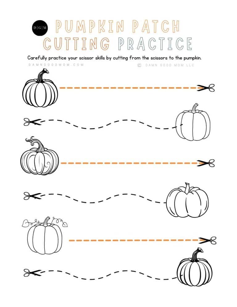 13+ Cheerful Cutting Practice Pages | Pre-Writing Activities - Damn ...
