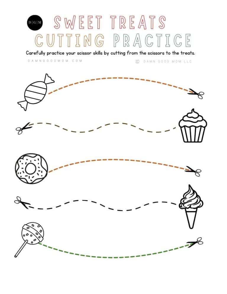 13+ Cheerful Cutting Practice Pages | Pre-Writing Activities - Damn ...